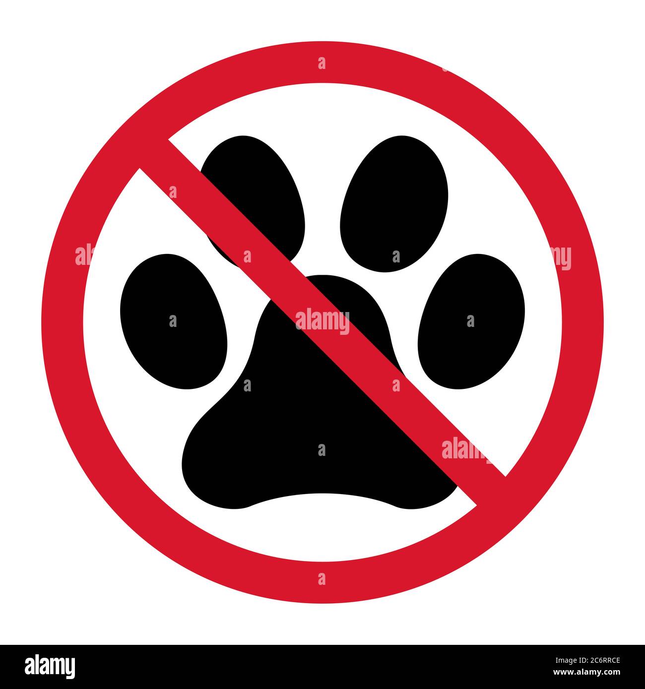 Animal STOP paw icon, dog, cat.. symbol for pet. Foot mark isolated on ...