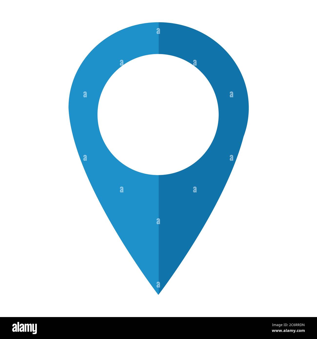 Location icon, map pointer symbol isolated on white background. Vector web button Stock Vector ...