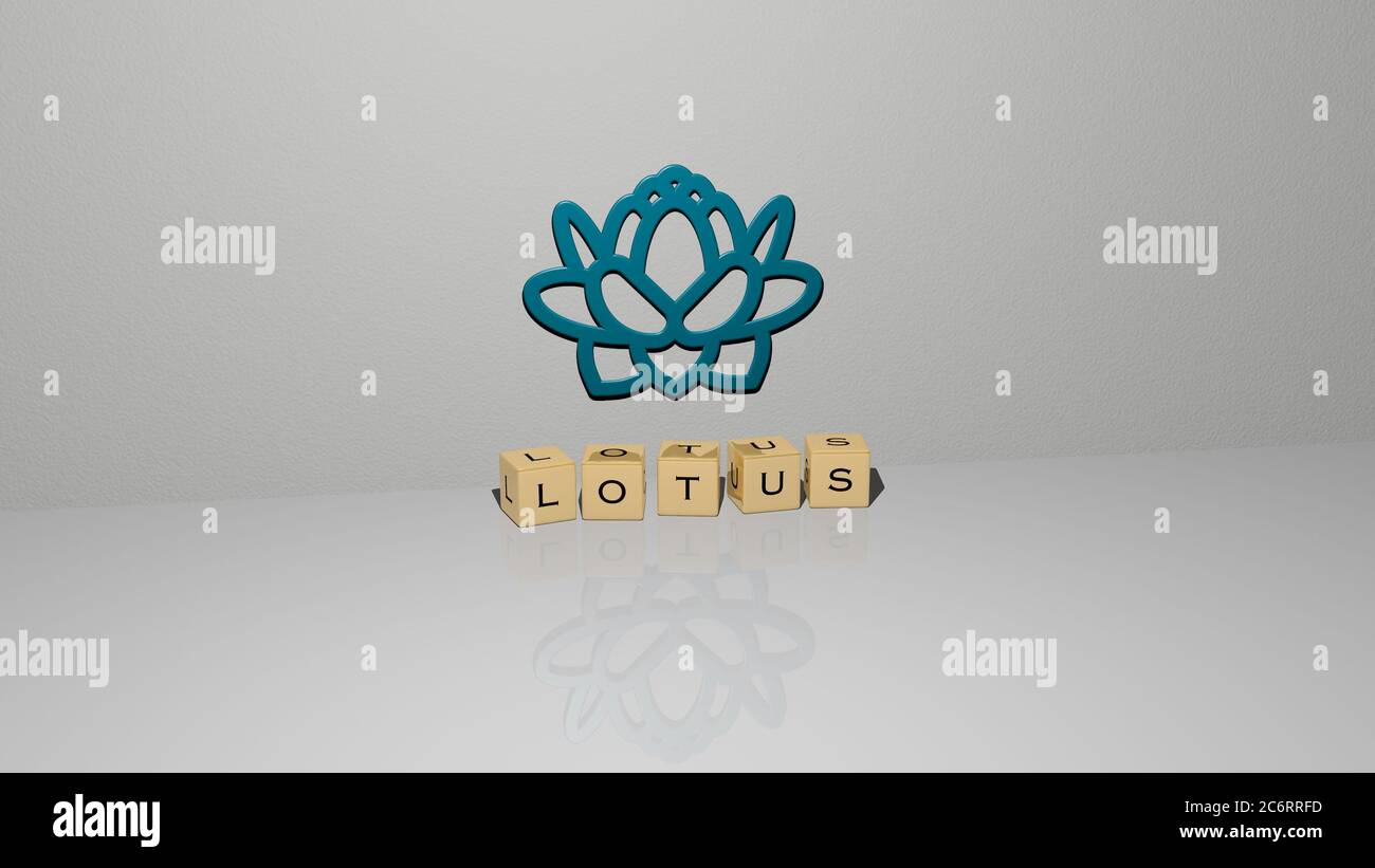 3D graphical image of LOTUS vertically along with text built by ...
