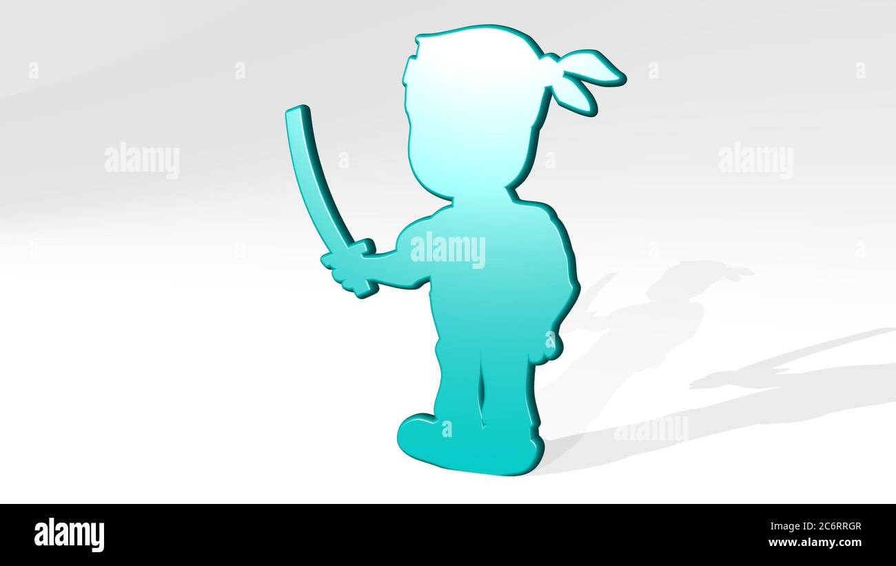 ATHLETIC SPORT ACTIVITY stand with shadow. 3D illustration of metallic ...