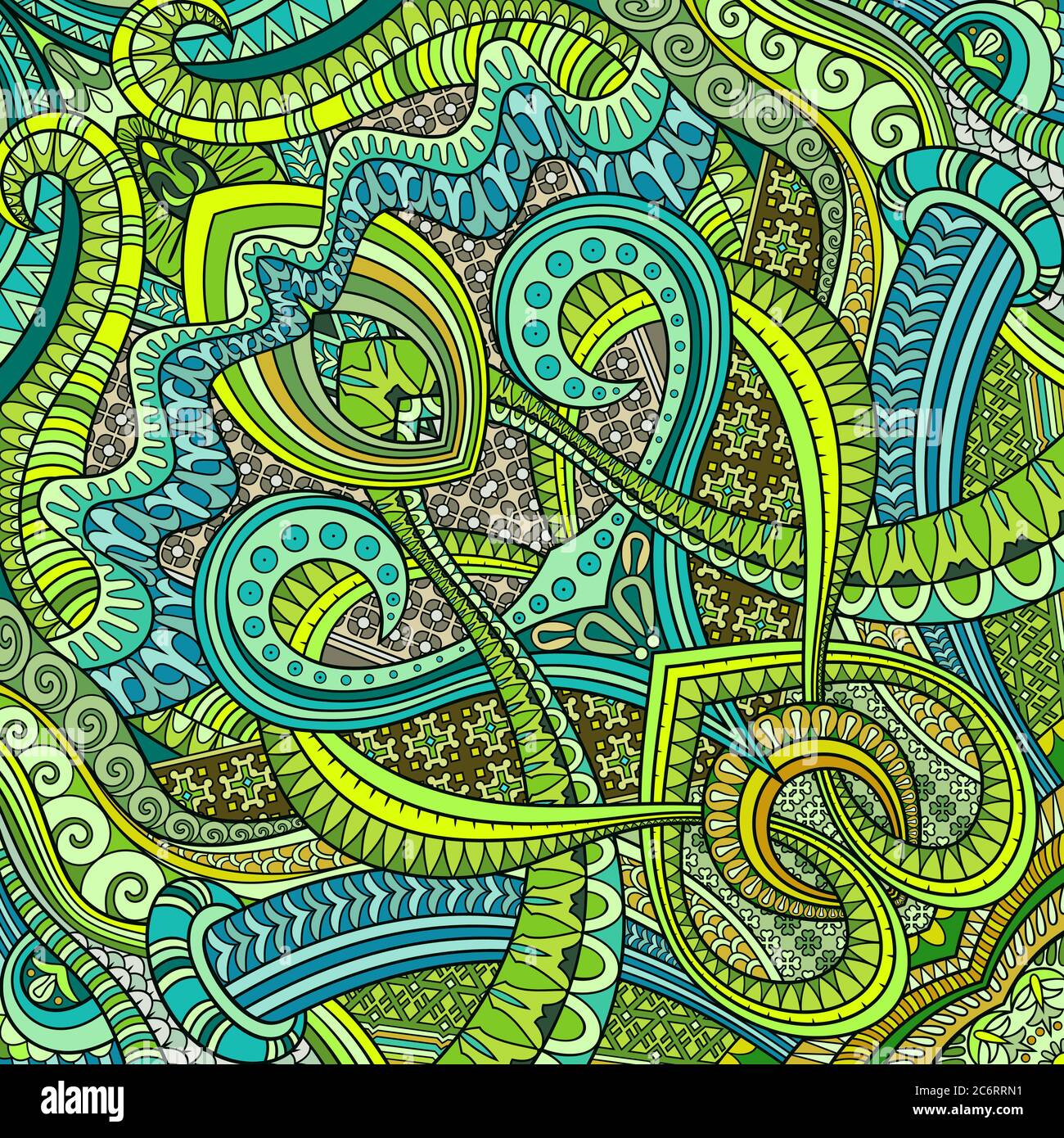 Vector abstract ethnic hand drawn background Stock Vector Image & Art ...