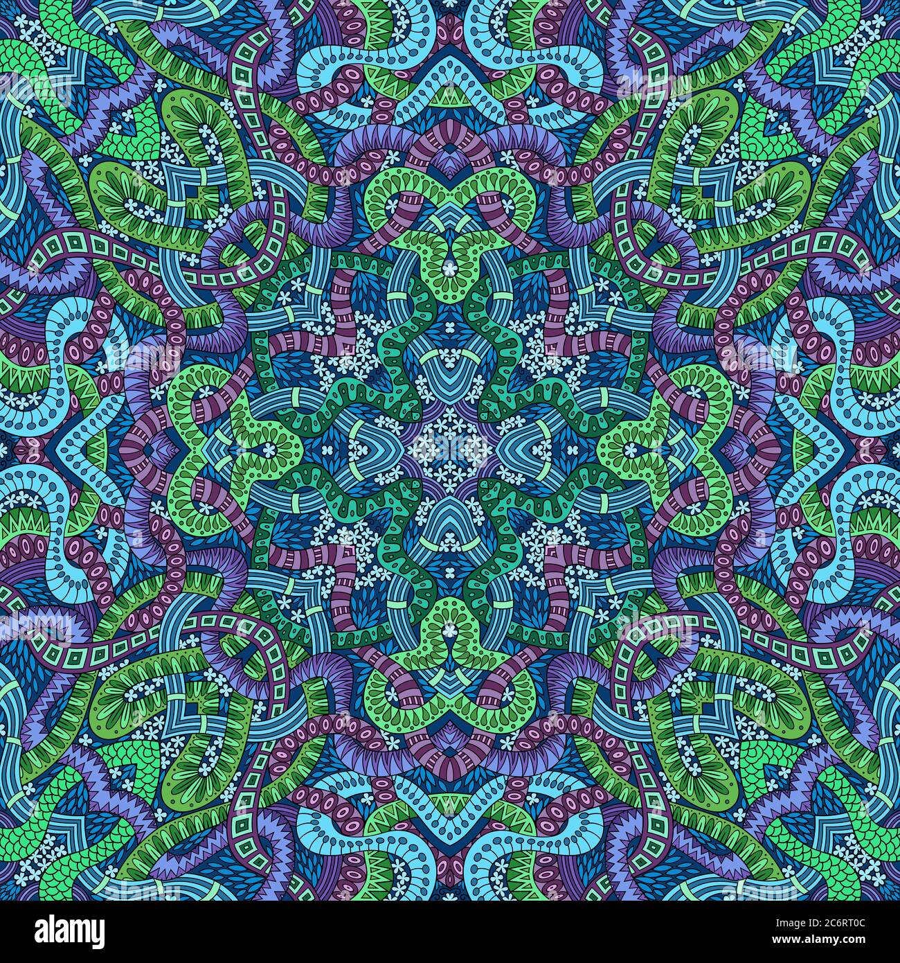 Vector abstract ethnic hand drawn background Stock Vector Image & Art ...