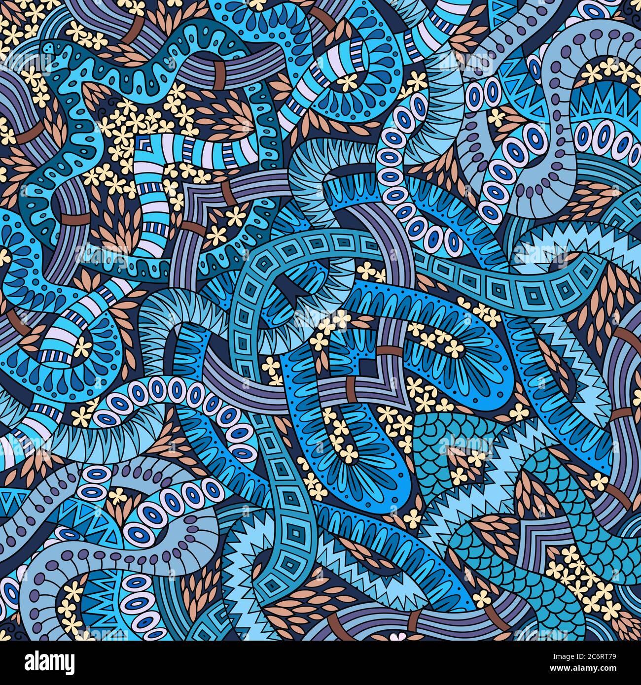 Vector abstract ethnic hand drawn background Stock Vector Image & Art ...