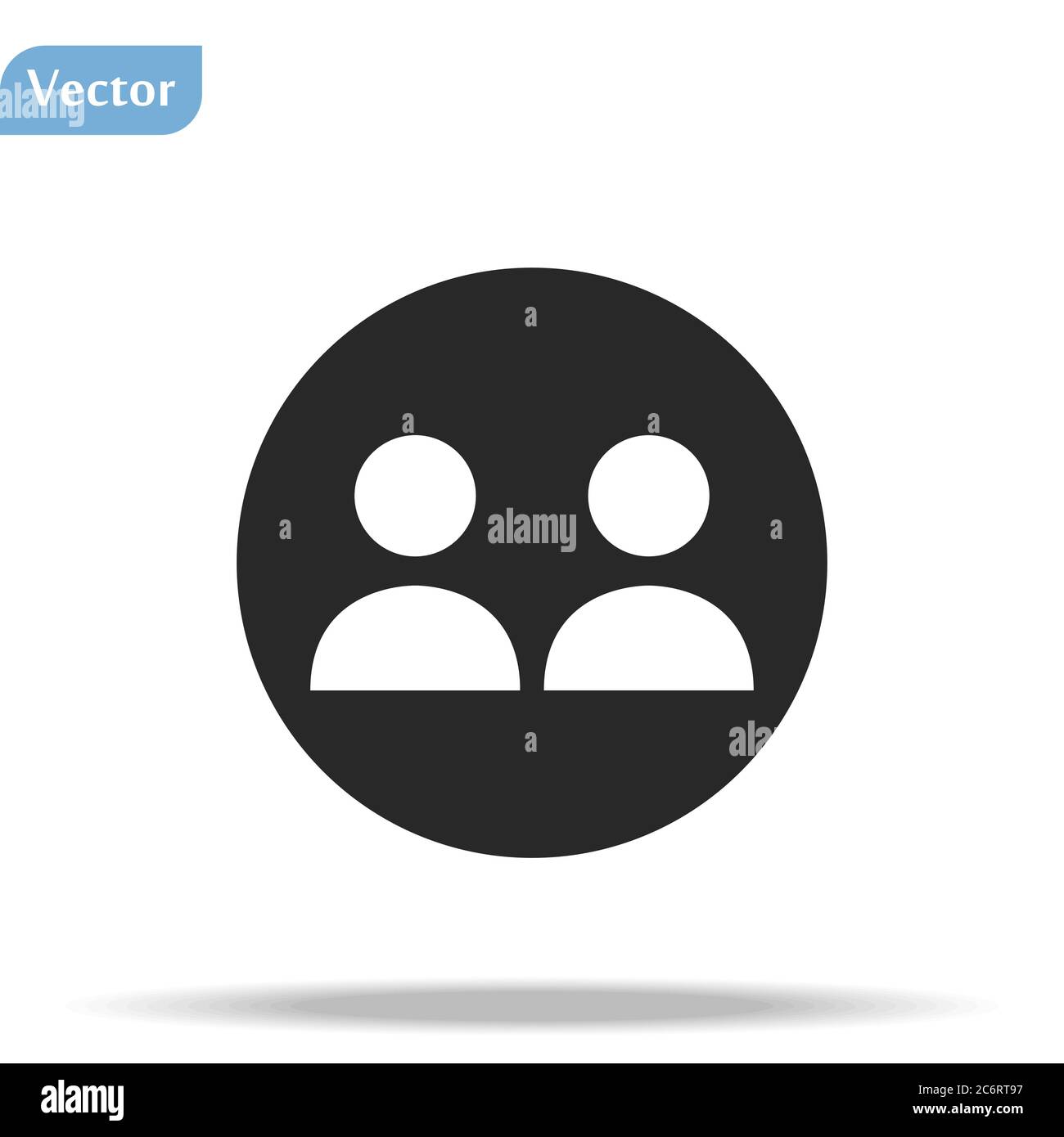 Two person icon, Social icon isolated on white background. Vector art ...