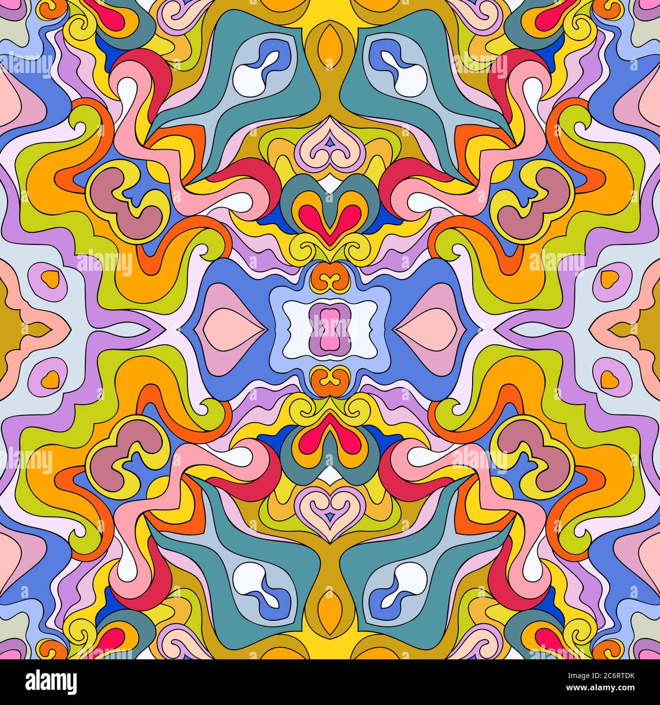 Vector abstract ethnic hand drawn seamless pattern Stock Vector Image ...