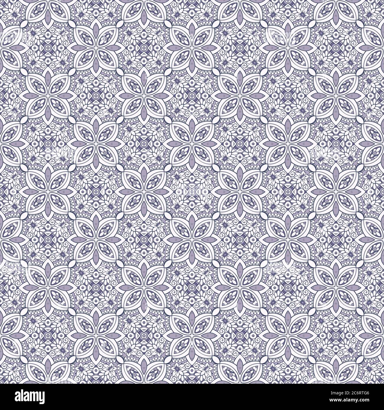 Vector nature ethnic line art seamless pattern Stock Vector Image & Art ...