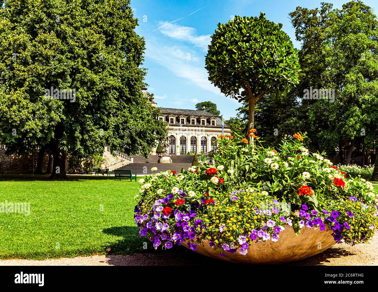Fulda, Germany - The castle garden - green oasis in the heart of the ...