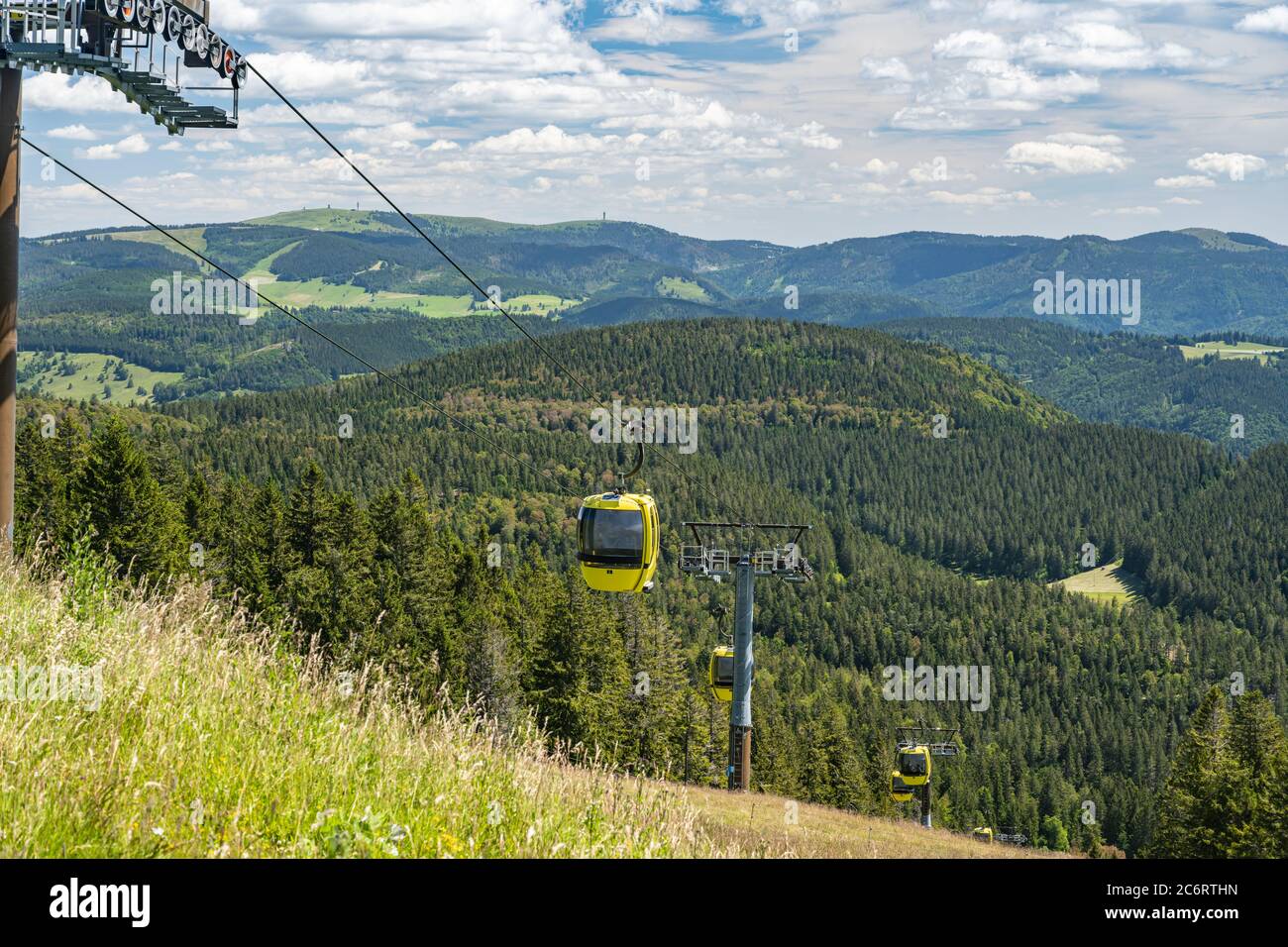 Beautiful view from the Mountain (Belchen) near Freiburg on the ...