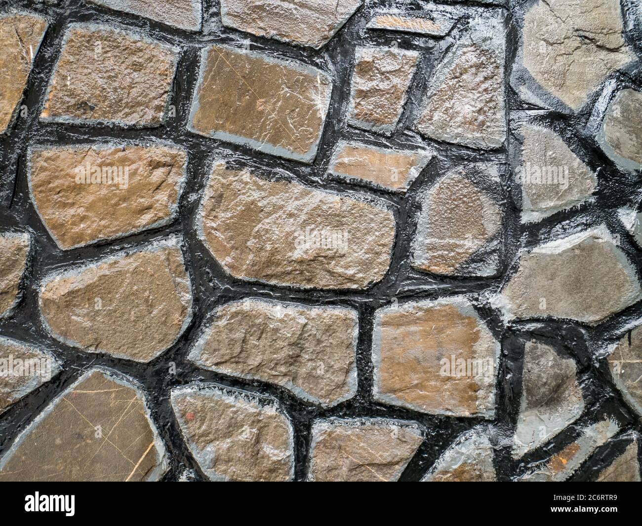 Decorative wall made of stone blocks. Abstract stonewall background ...