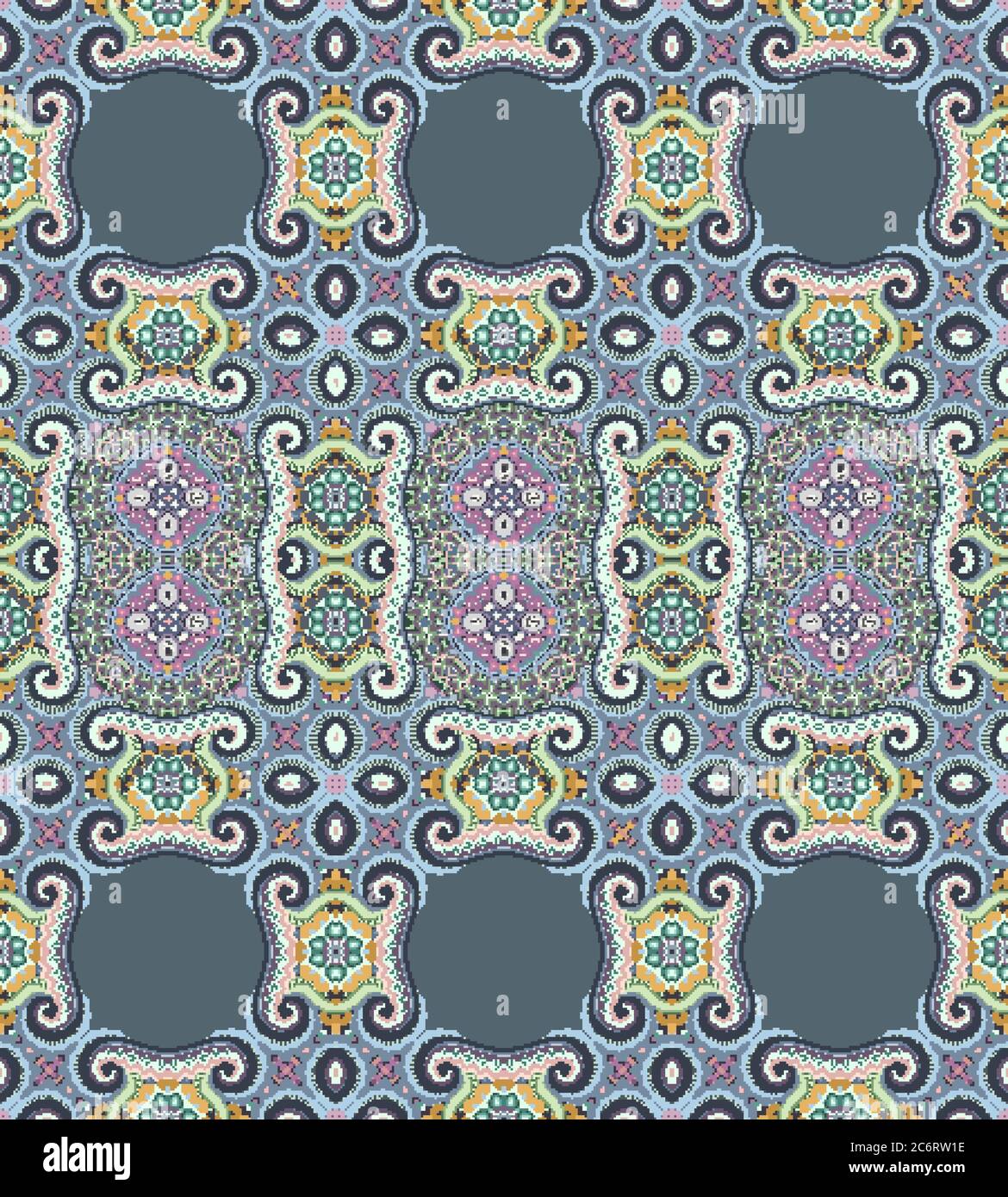 Vector ethnic ornamental color seamless pattern Stock Vector Image ...