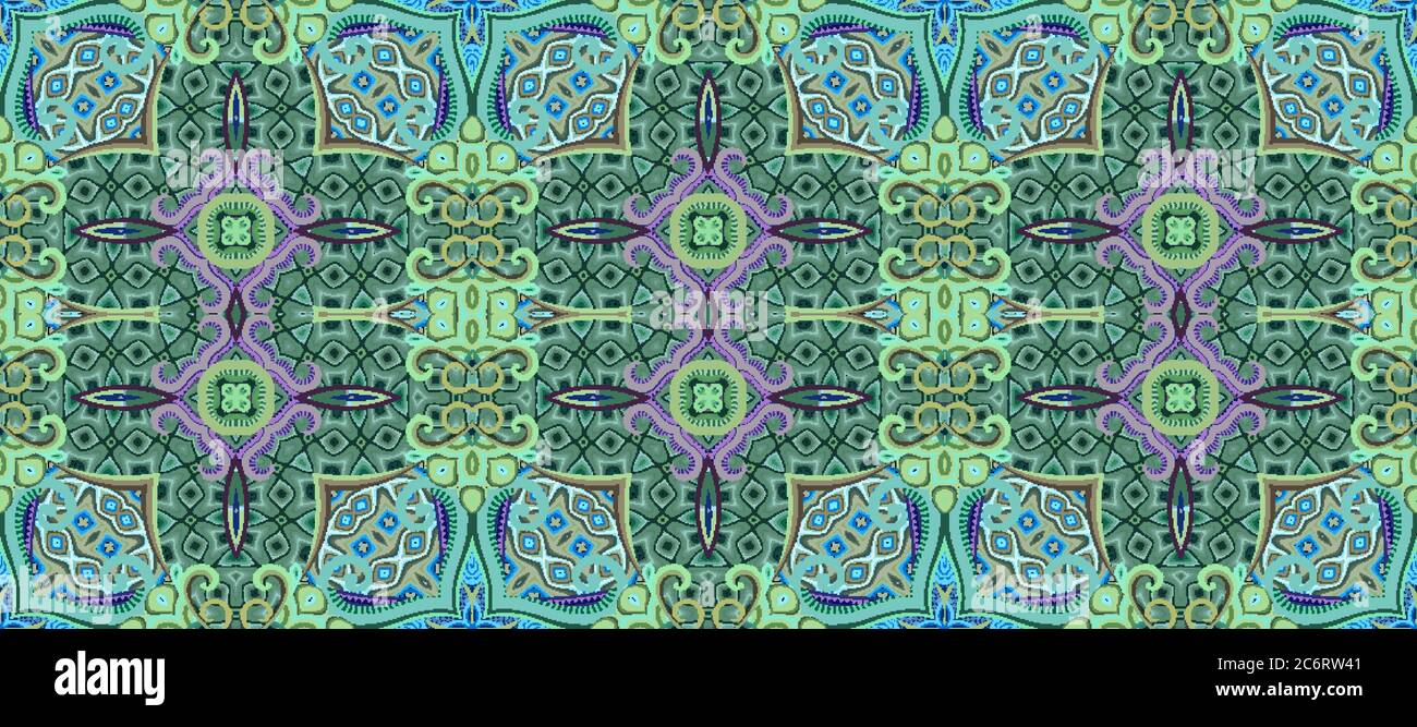 Vector ethnic ornamental color seamless pattern stripe Stock Vector ...