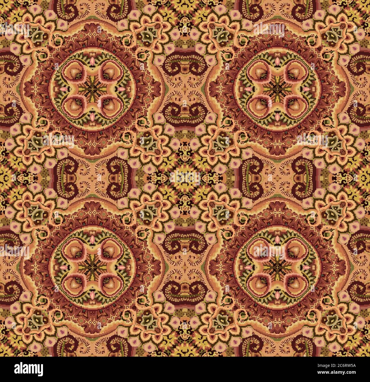 Vector ethnic ornamental color seamless pattern Stock Vector Image ...