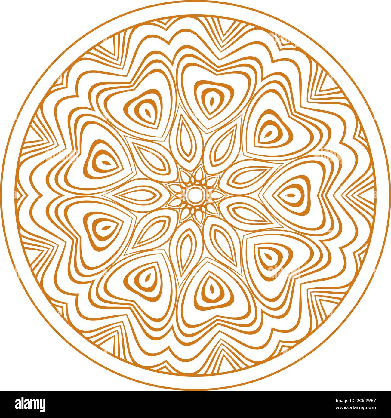 Vector vintage ethnic round illustration Stock Vector Image & Art - Alamy