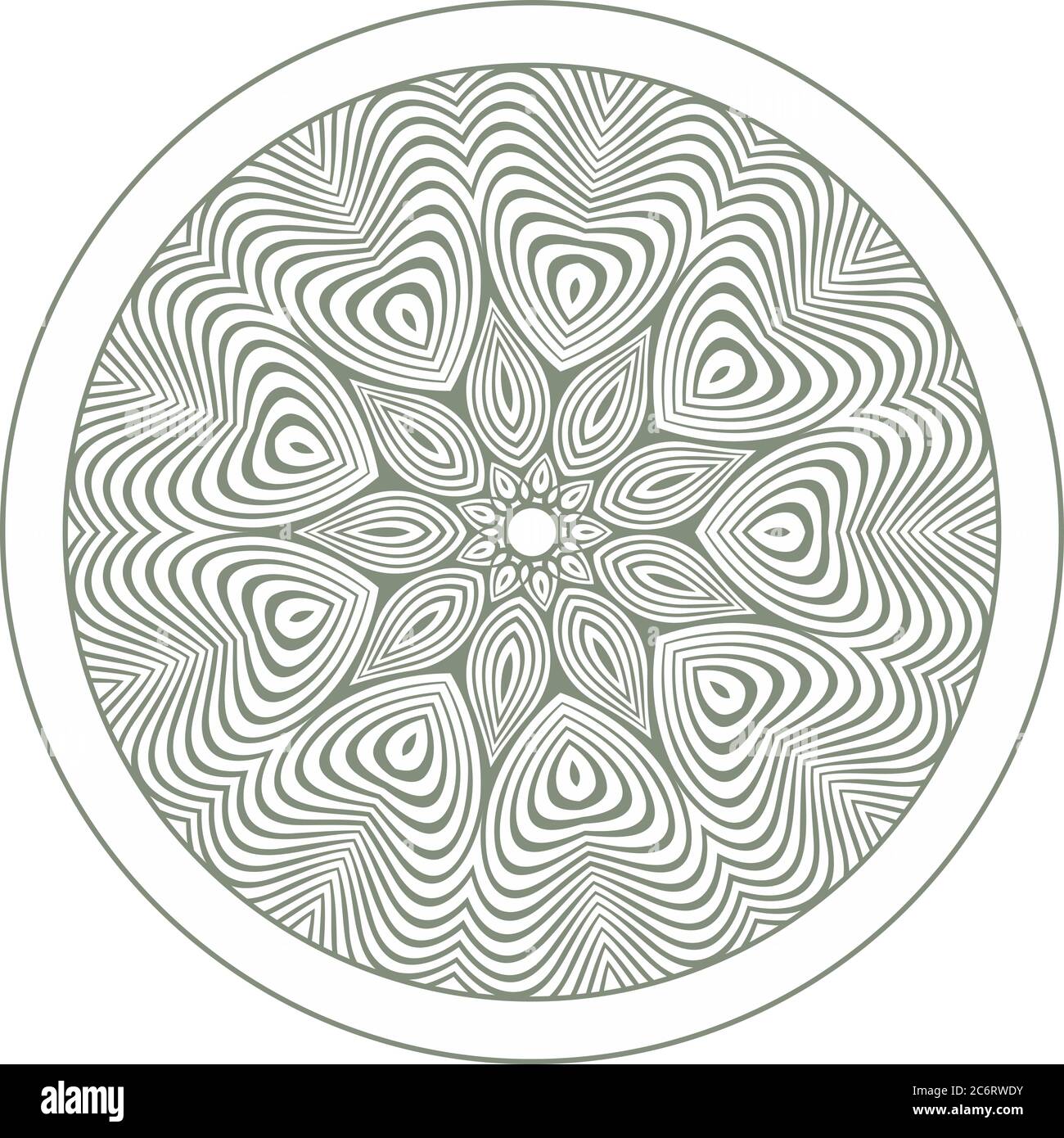 Vector vintage ethnic round illustration Stock Vector Image & Art - Alamy