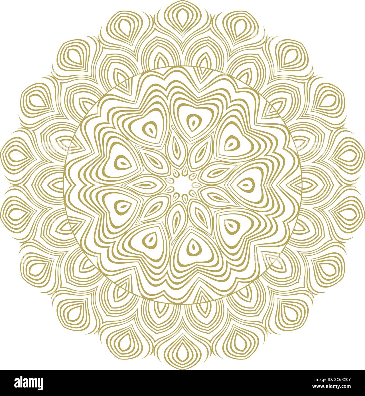 Vector vintage ethnic round illustration Stock Vector Image & Art - Alamy