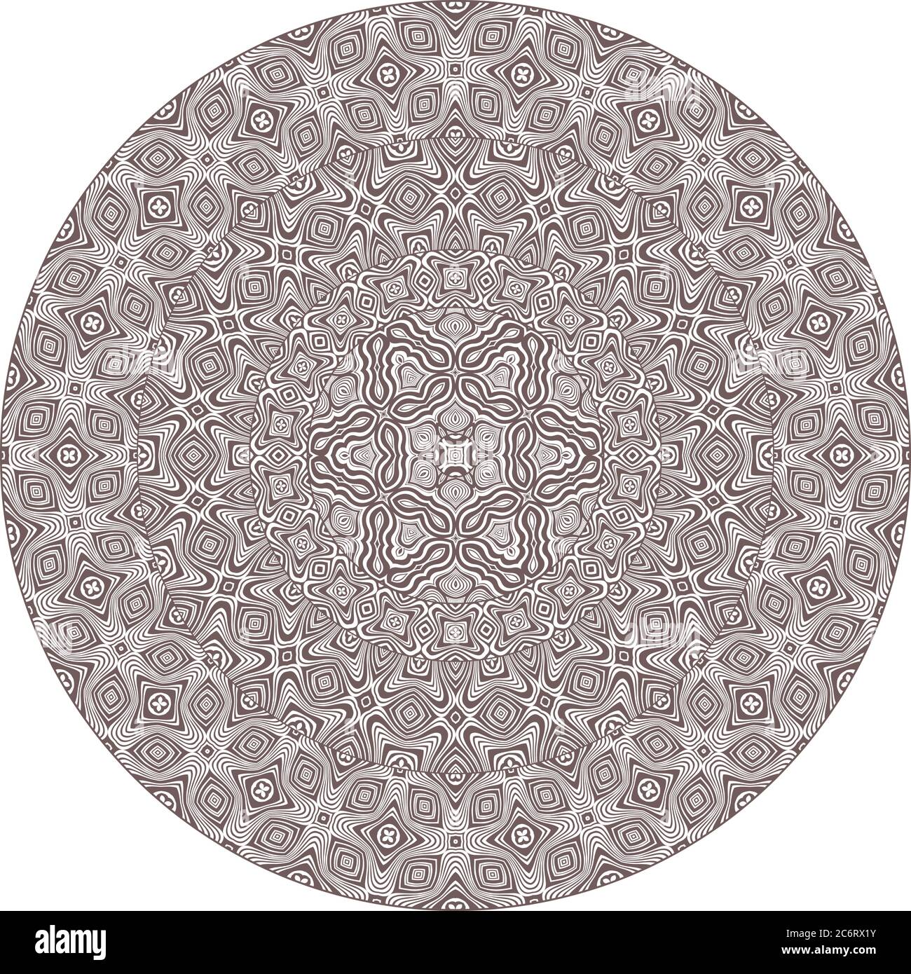 Vector ethnic round ornamental illustration Stock Vector Image & Art ...