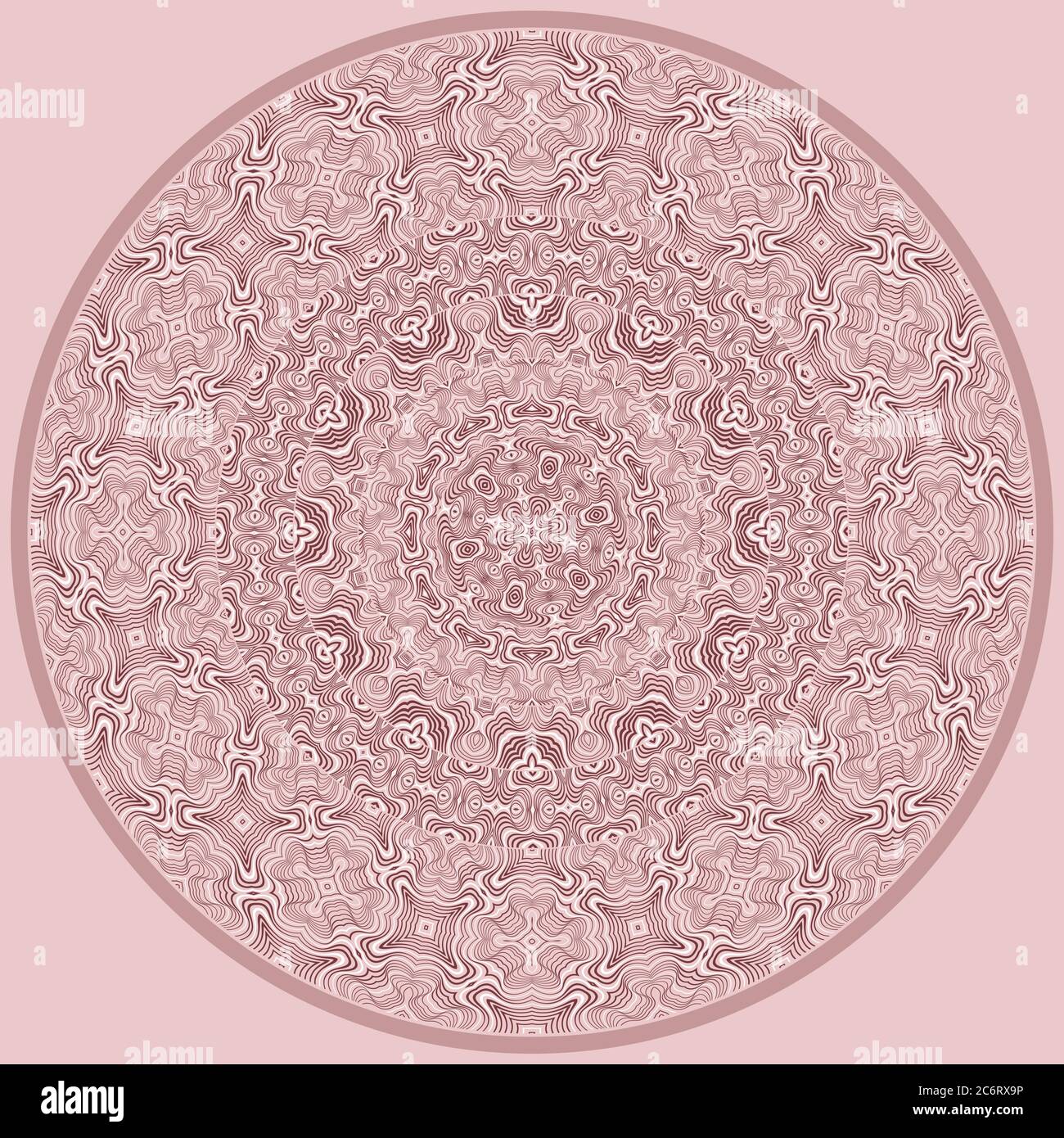 Vector vintage ethnic round illustration Stock Vector Image & Art - Alamy