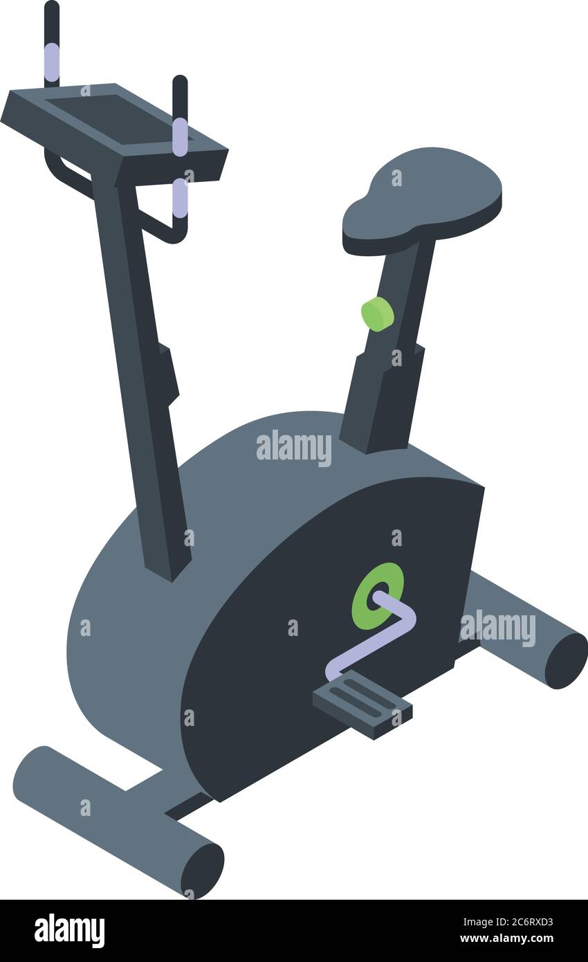 Exercise bike gym front view Stock Vector Images - Alamy