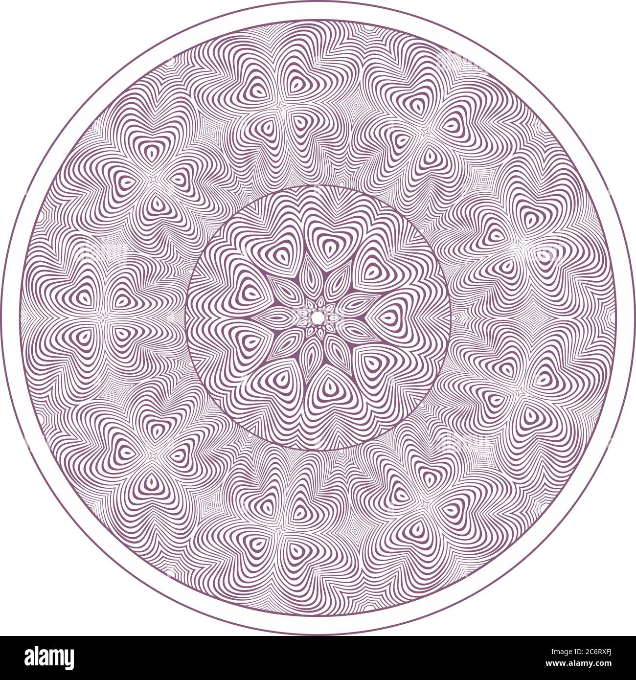 Vector vintage ethnic round illustration Stock Vector Image & Art - Alamy