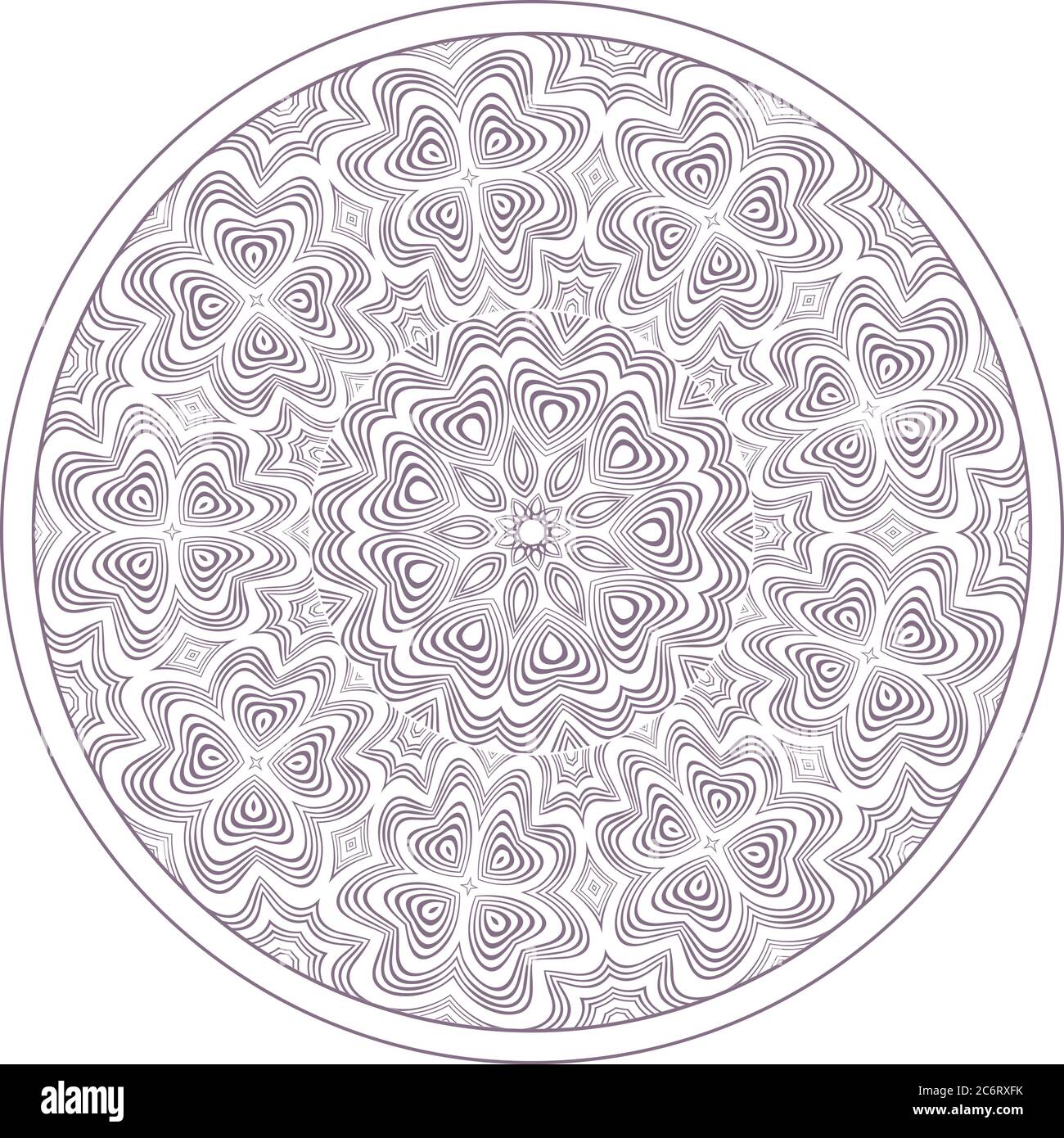 Vector vintage ethnic round illustration Stock Vector Image & Art - Alamy