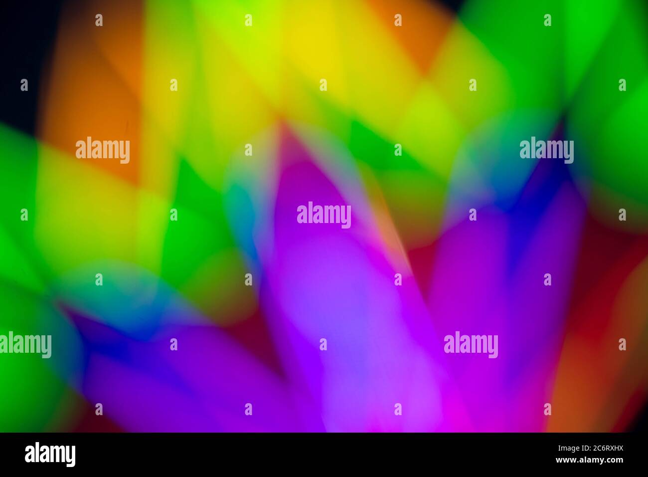 Abstract multi color of glow fluorescent on black background Stock ...