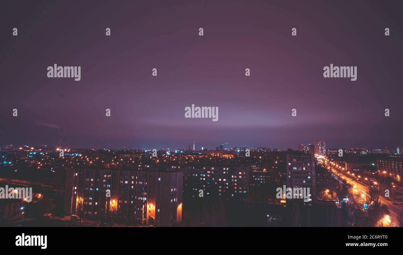 City night scene. City in the night Stock Photo - Alamy