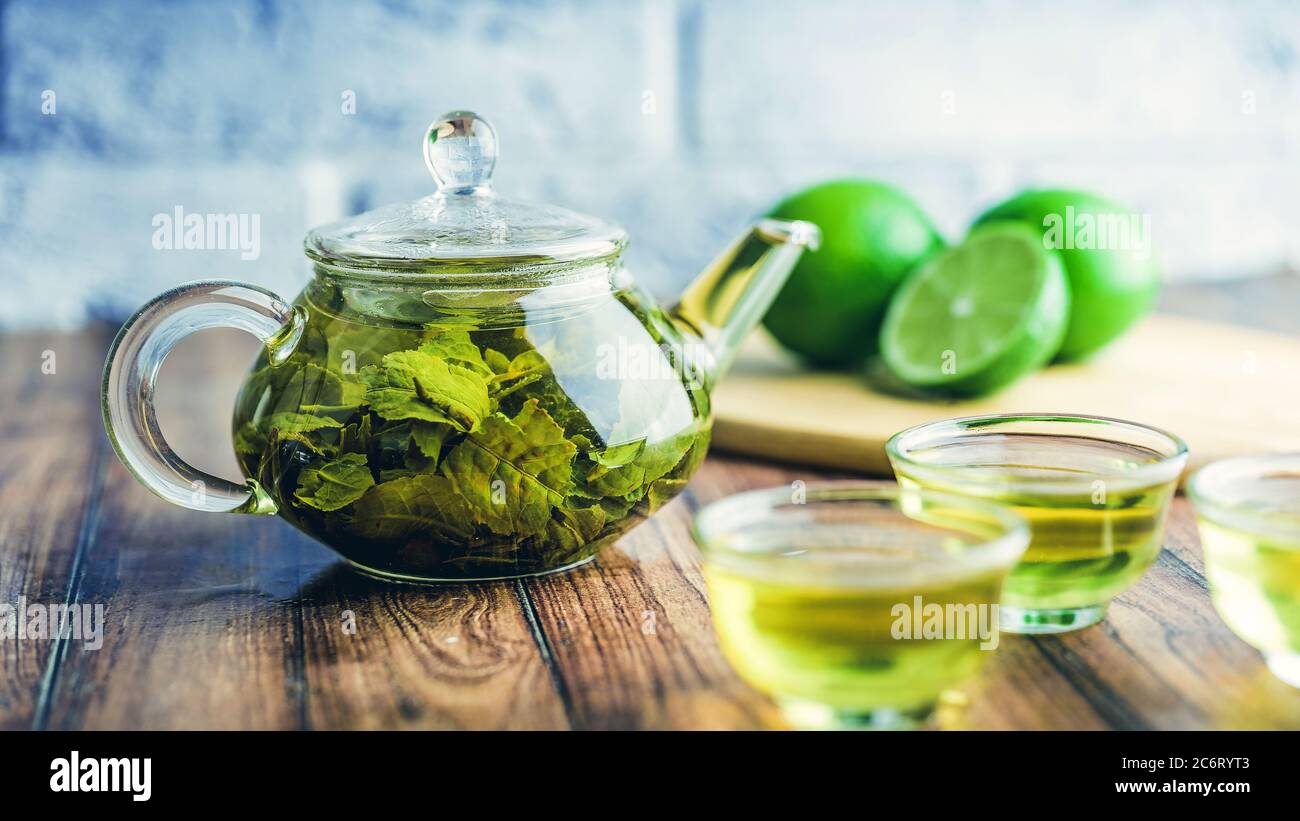 The tea leaves are brew in boiling water and infuse in a small teapot ...