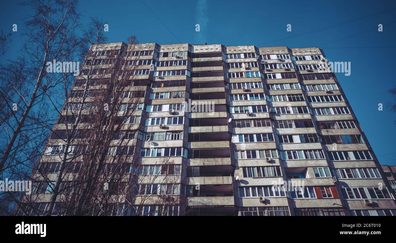 Panels buildings in Russia, Soviet architecture houses. urban ...