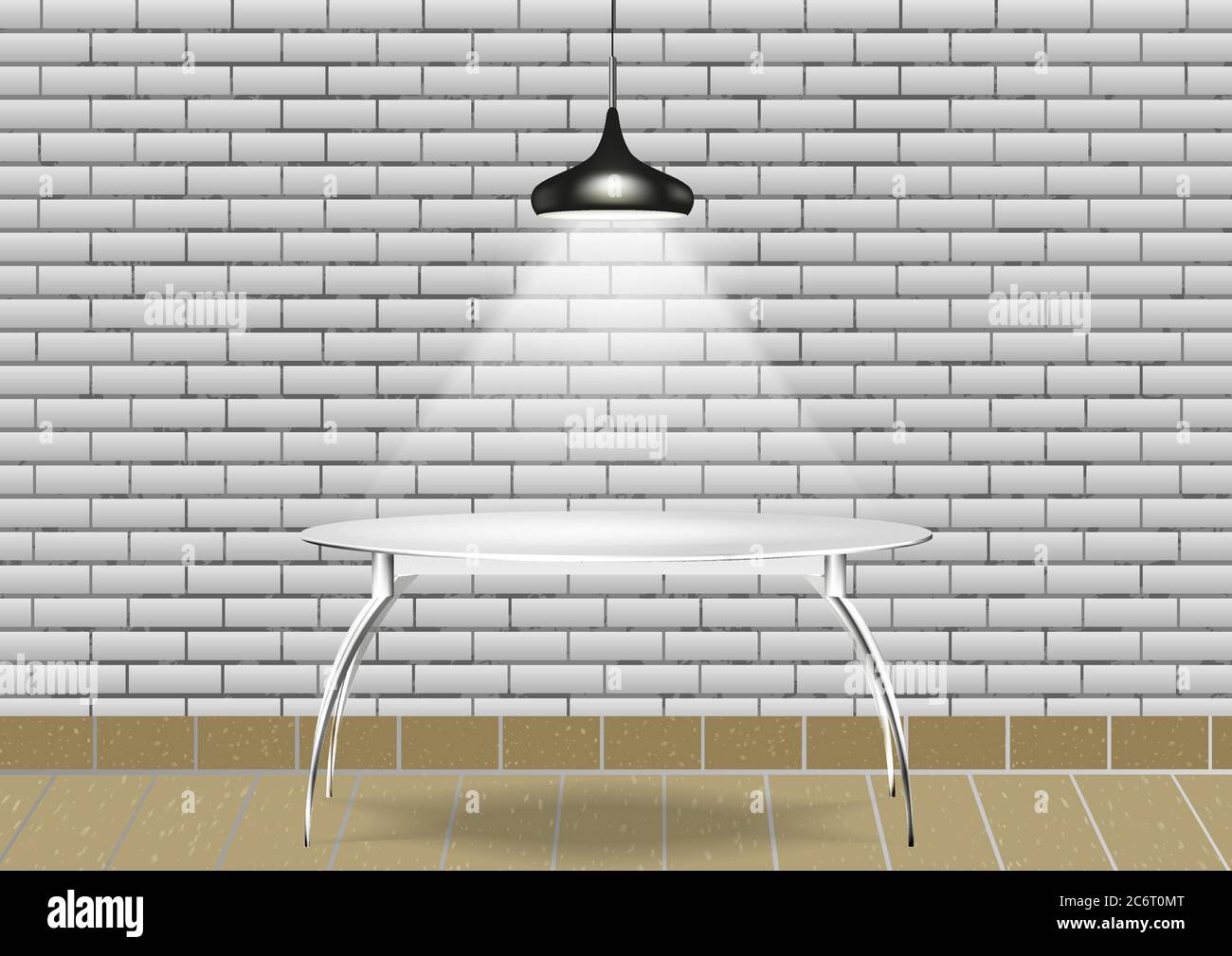 Table with a spotlight on a transparent background. Vector illustration ...