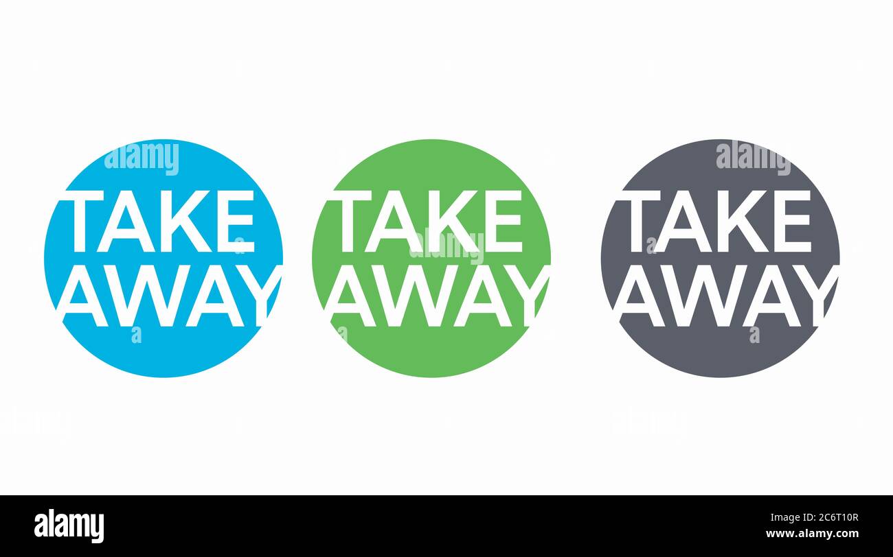 Vector Isolated Illustration of a Take Away Icon or Logo Stock Vector ...