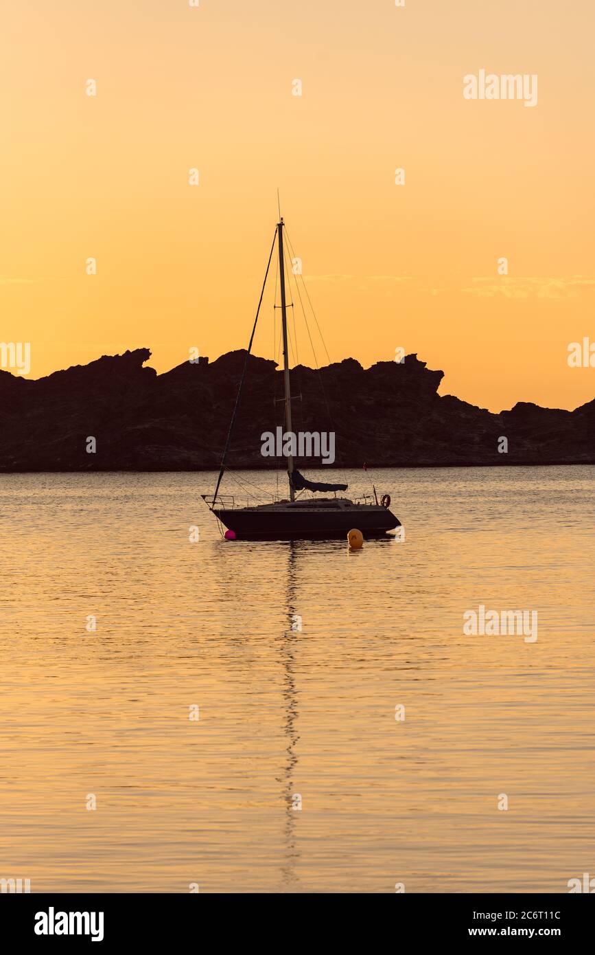 Sunset in Port Lligat in Cala Salvador Dali, painter, sculptor ...