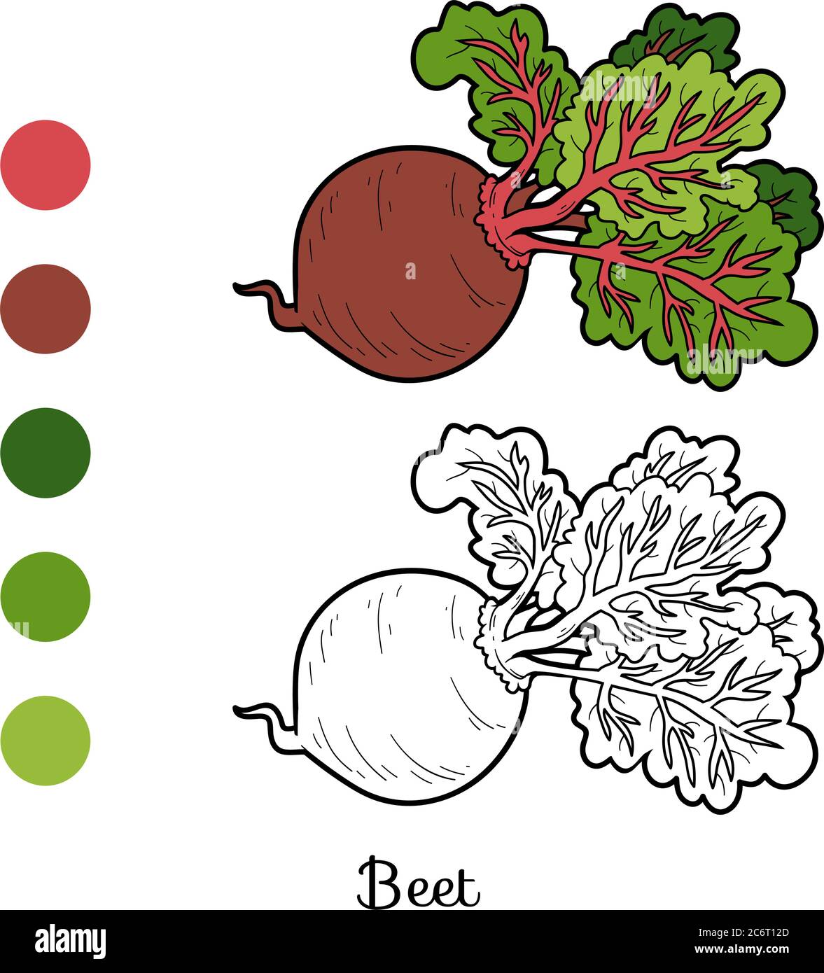 Coloring book for children, vegetables, Beet Stock Vector Image & Art ...
