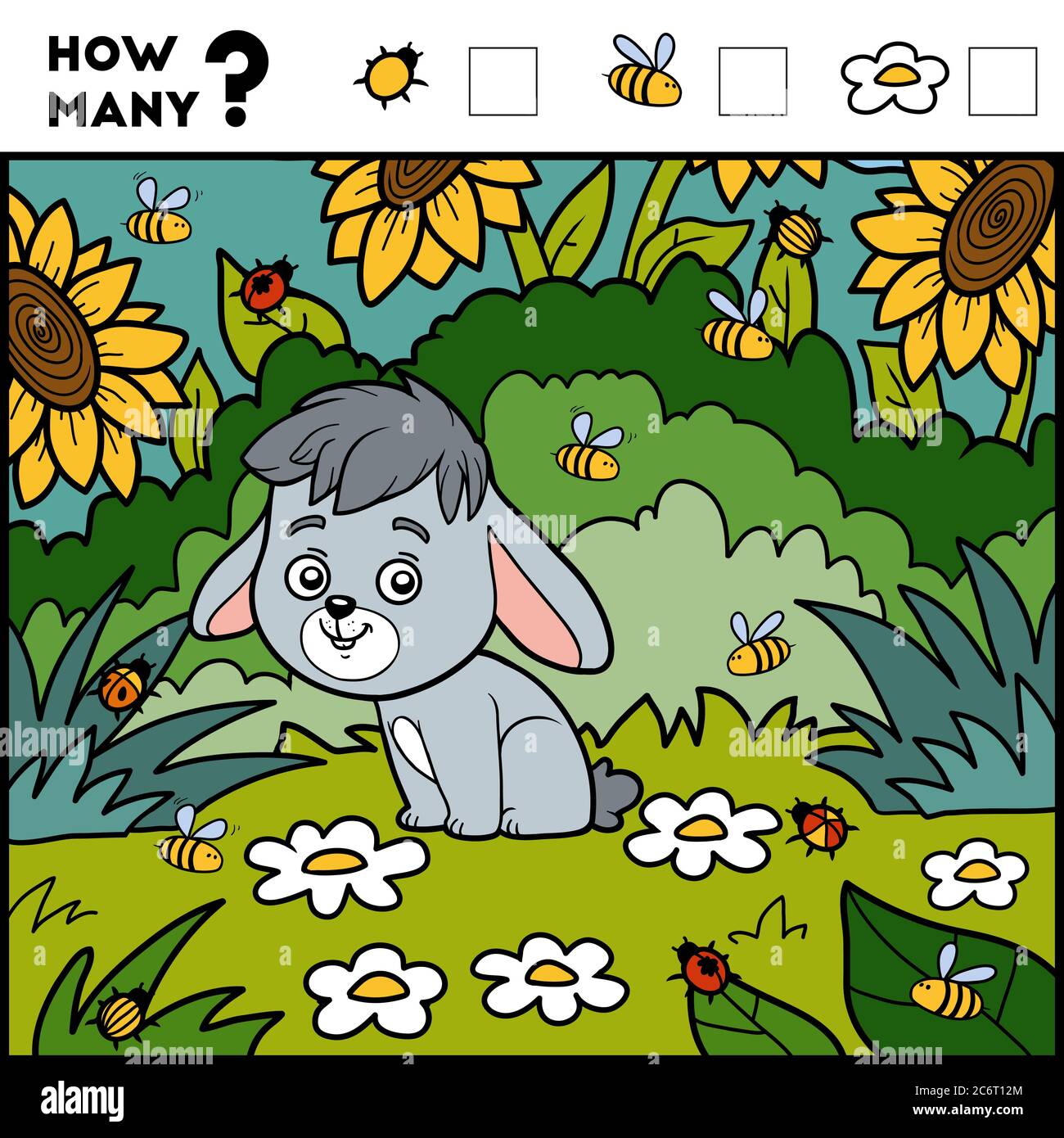 Counting Game for Preschool Children. Educational a mathematical game ...