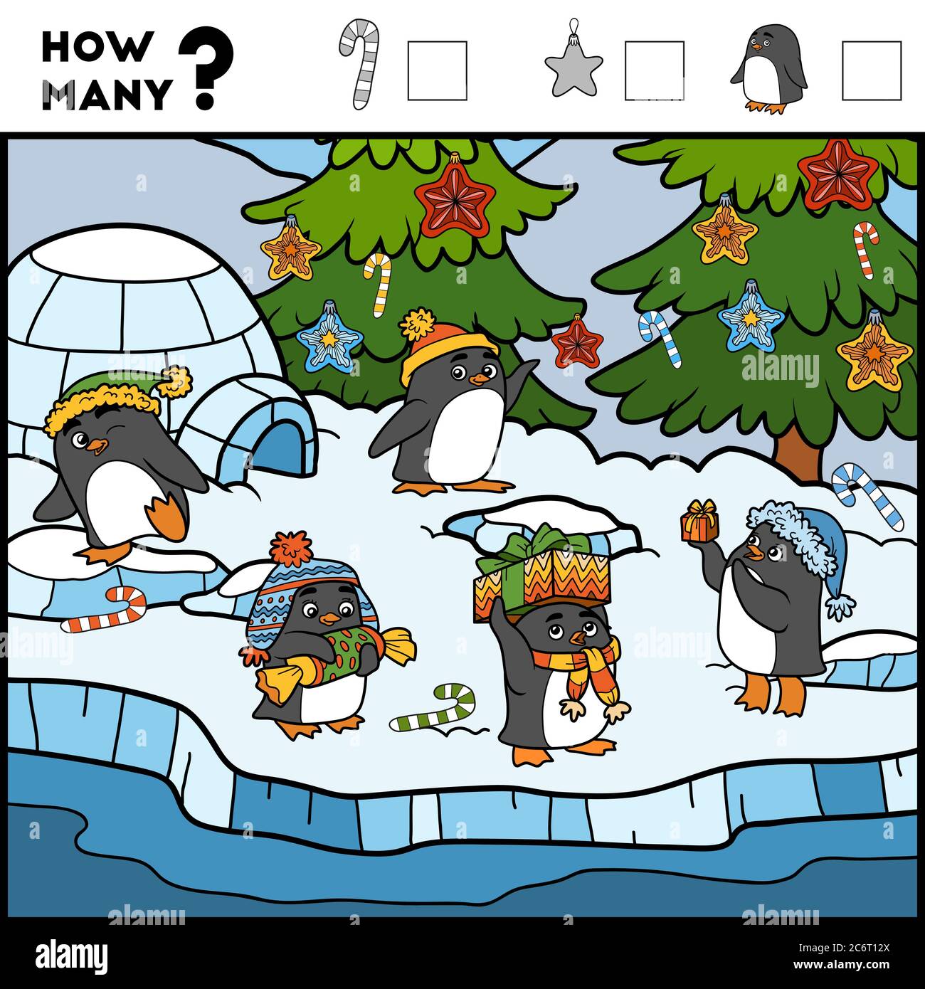 Counting penguins Stock Vector Images - Alamy