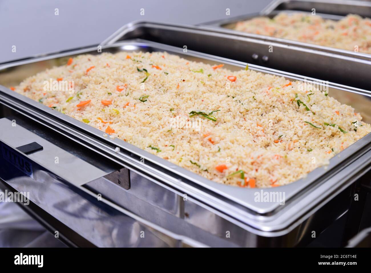 Chinese fried rice at a buffet Stock Photo - Alamy