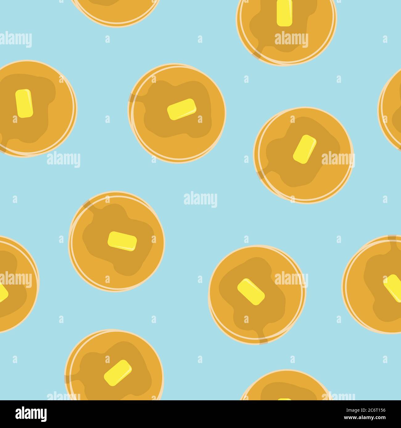 Pancakes Seamless Pattern Background or Wallapaper Stock Vector Image ...