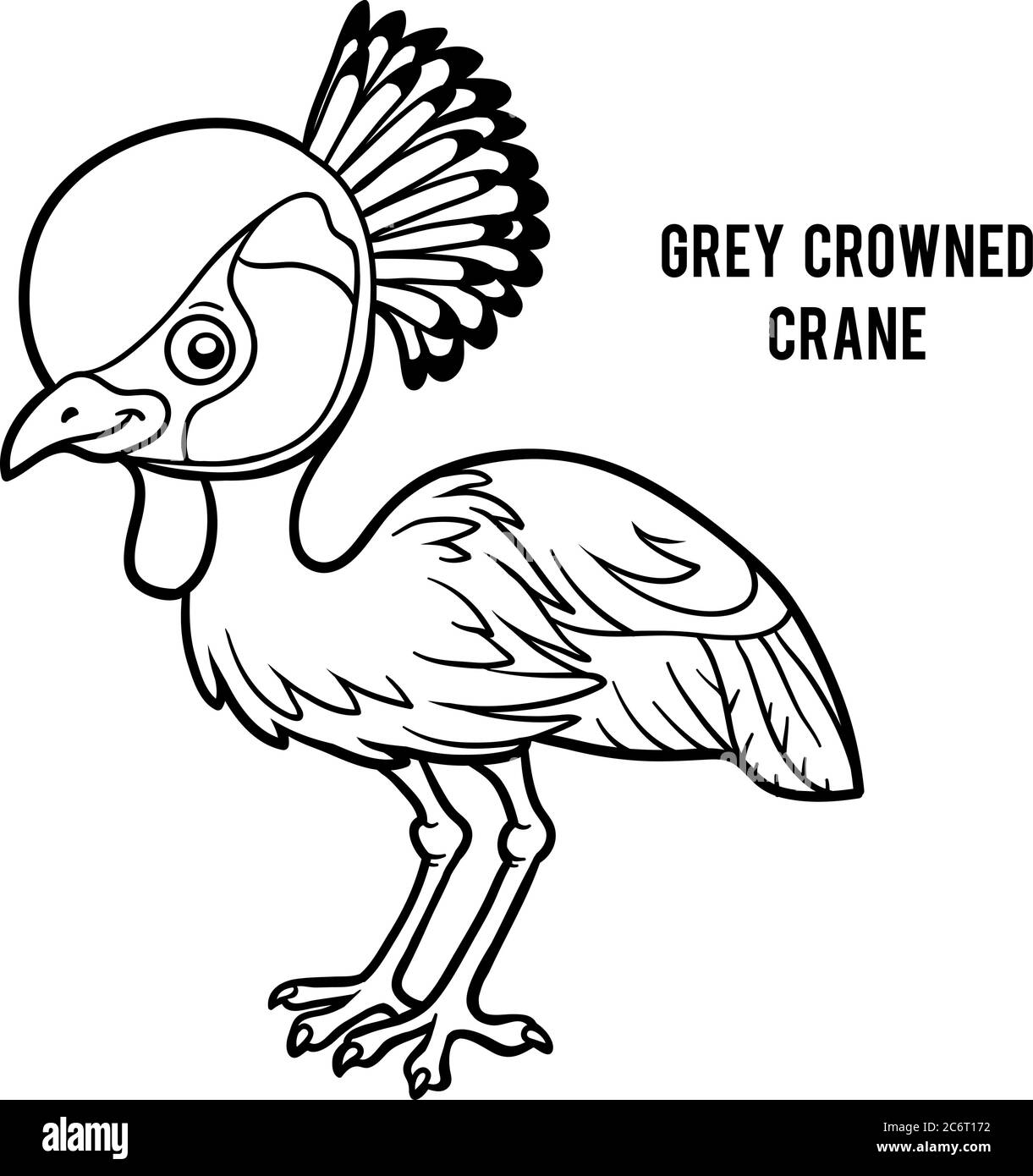 Crane Bird Coloring Page