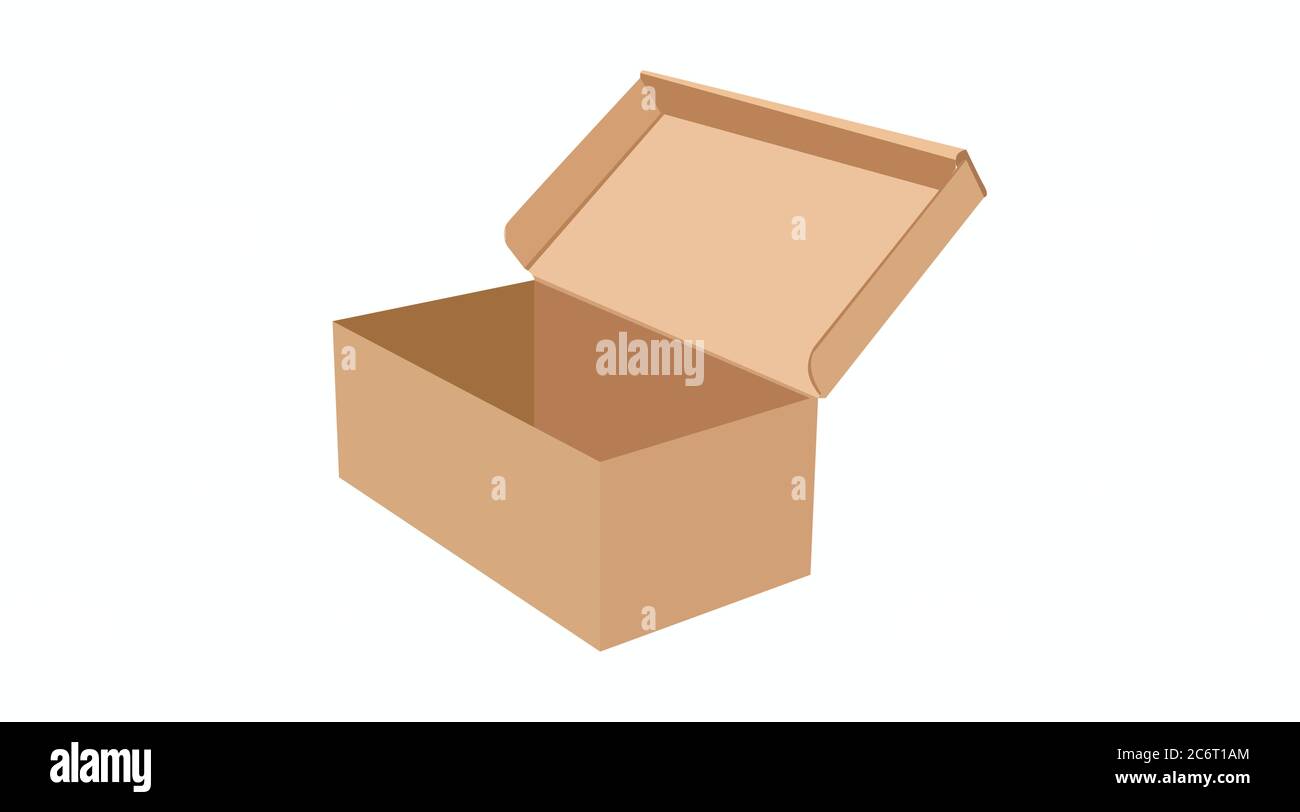 Carton delivery packaging, Box. Vector Isolated Illustration Stock ...