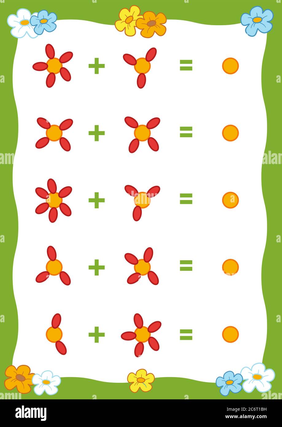 Counting Game for Preschool Children. Educational a mathematical game ...