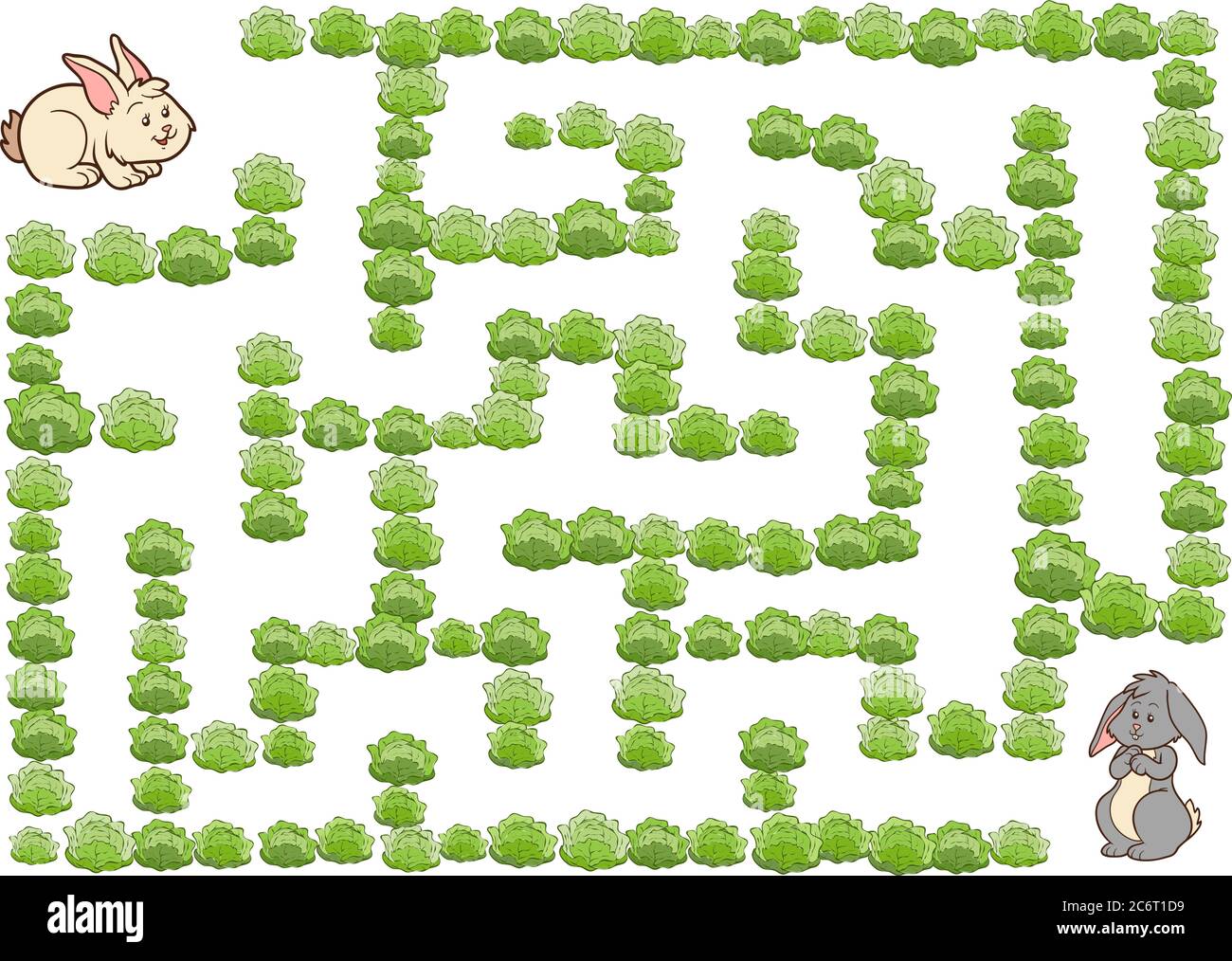 Maze game, education game for children, Rabbit Stock Vector Image & Art ...