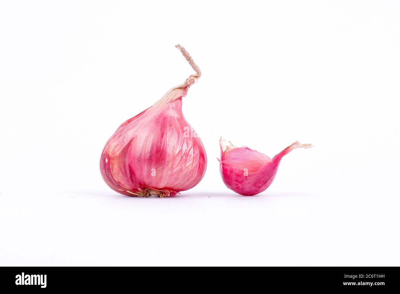 Shallots are cooking ingredient on white background isolated Stock ...