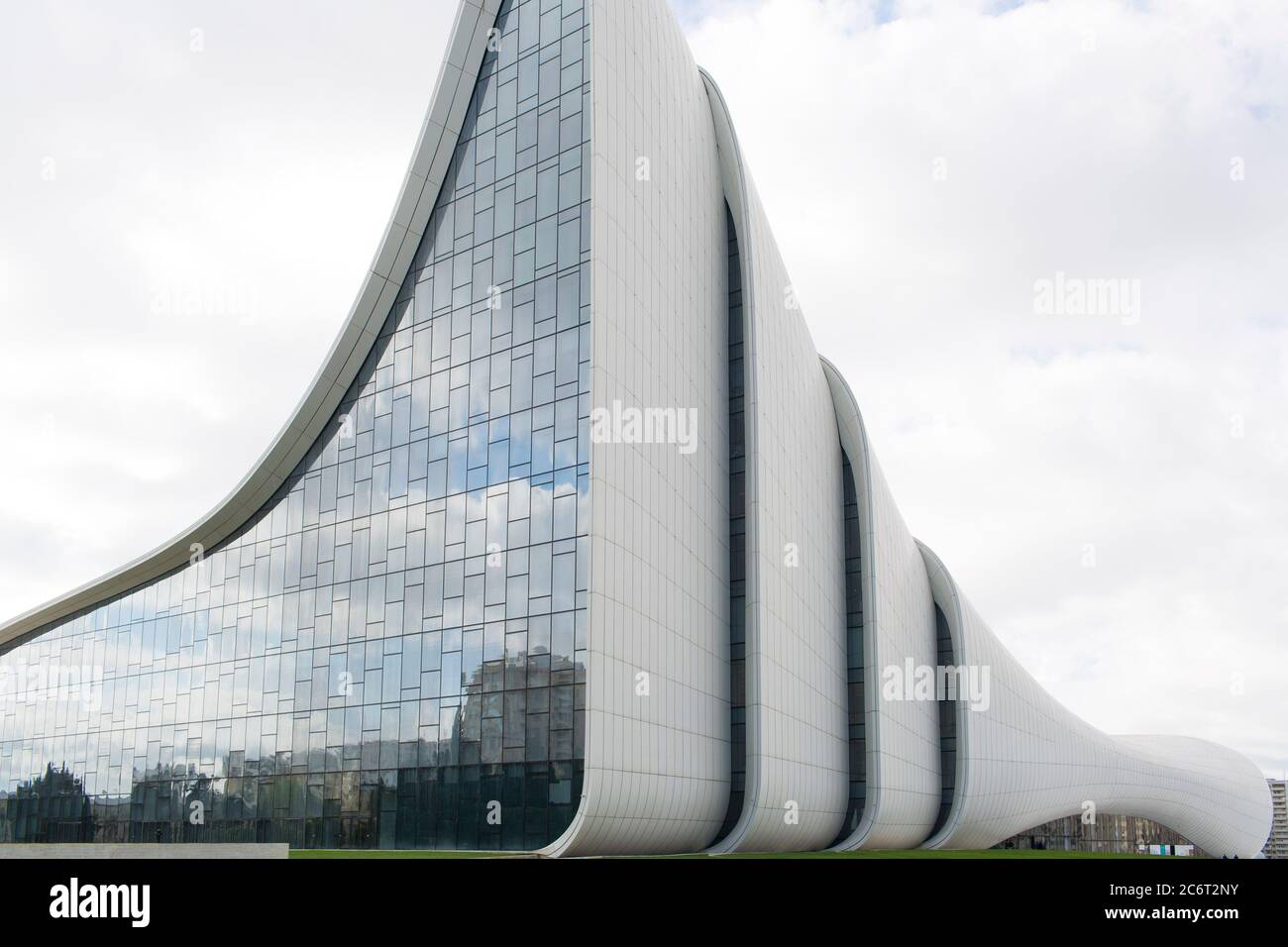 The Heydar Aliyev center, designed by Zaha Hadid is the centerpiece of ...