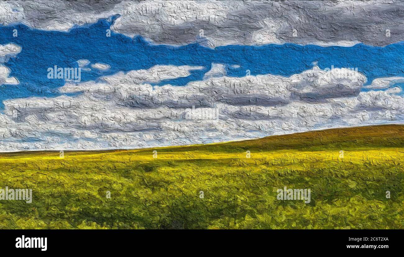 Beautiful natural painted countryside landscapes Stock Photo - Alamy