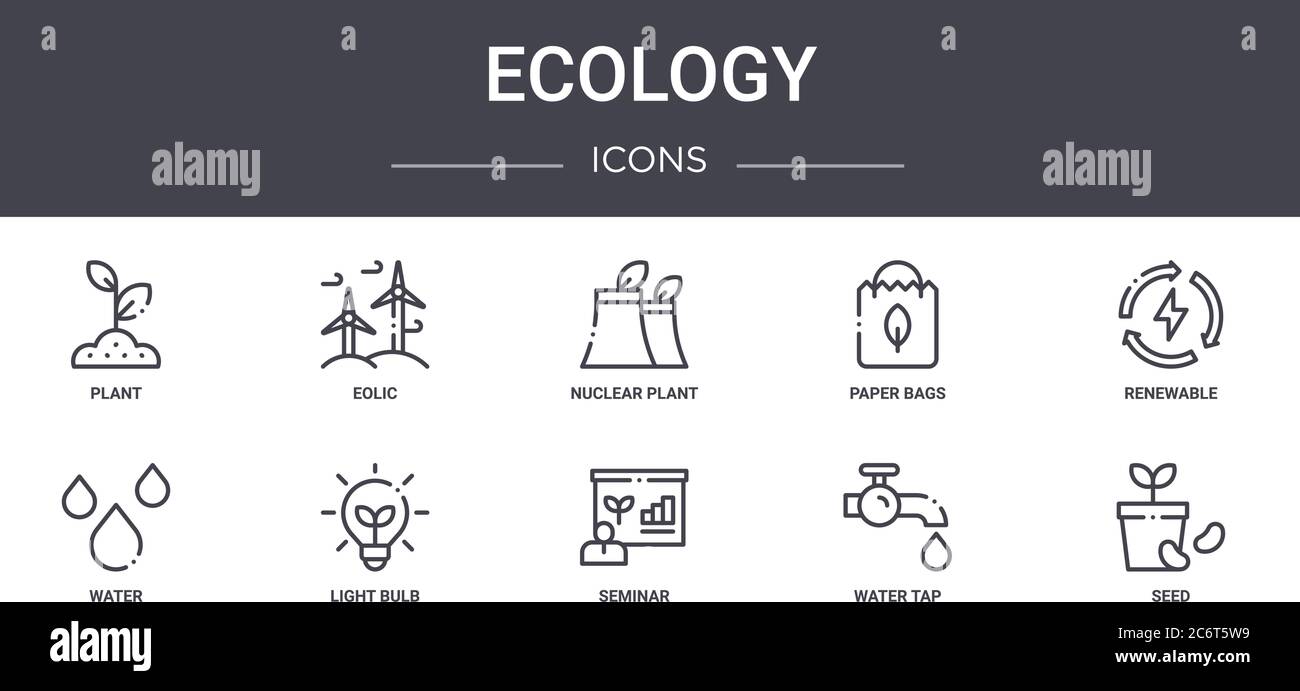ecology concept line icons set. contains icons usable for web, logo, ui ...