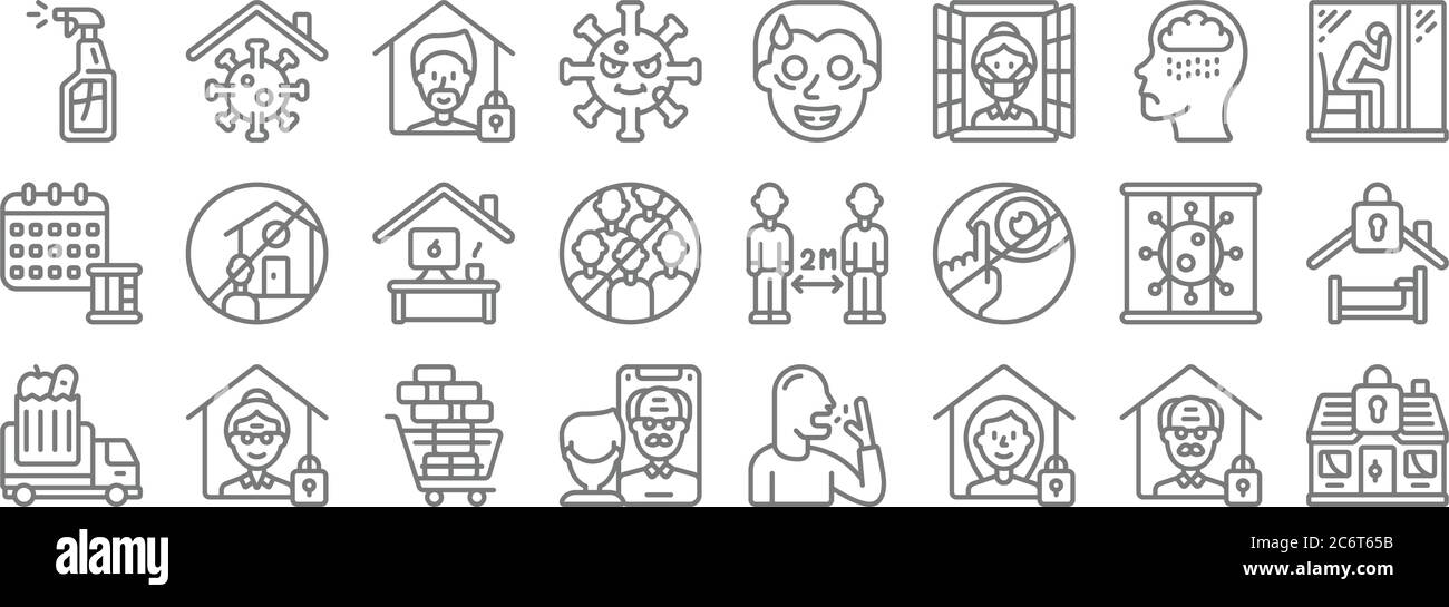 self isolation line icons. linear set. quality vector line set such as ...