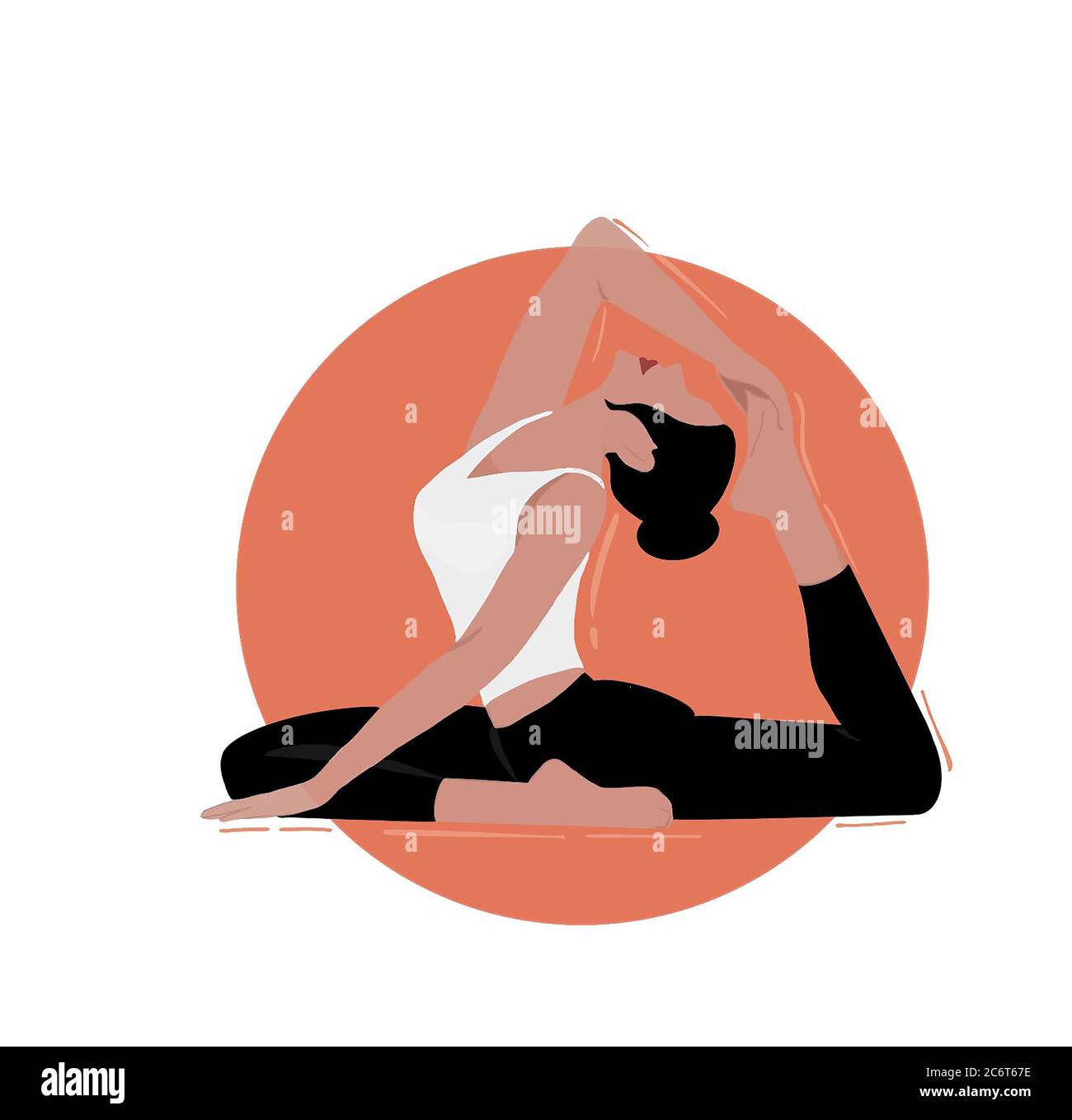 Yoga pose vector illustration Stock Photo - Alamy