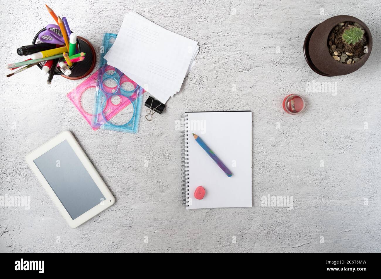 Take notes in a diary. Smoothing a schedule for a day. Time management ...