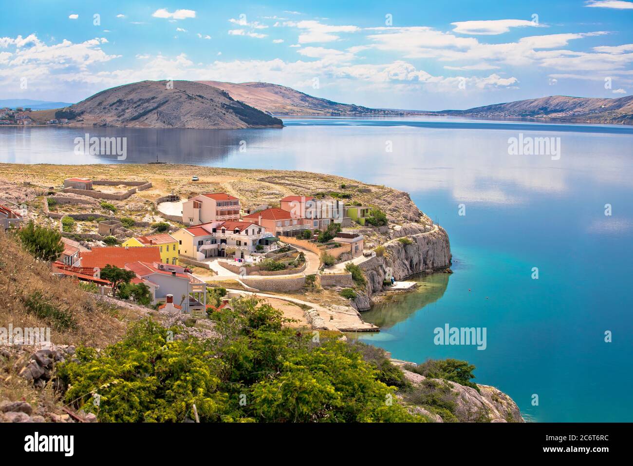 Idyllic coastal village of Metajna, Island of Pag, Dalmatia region of Croatia Stock Photo - Alamy
