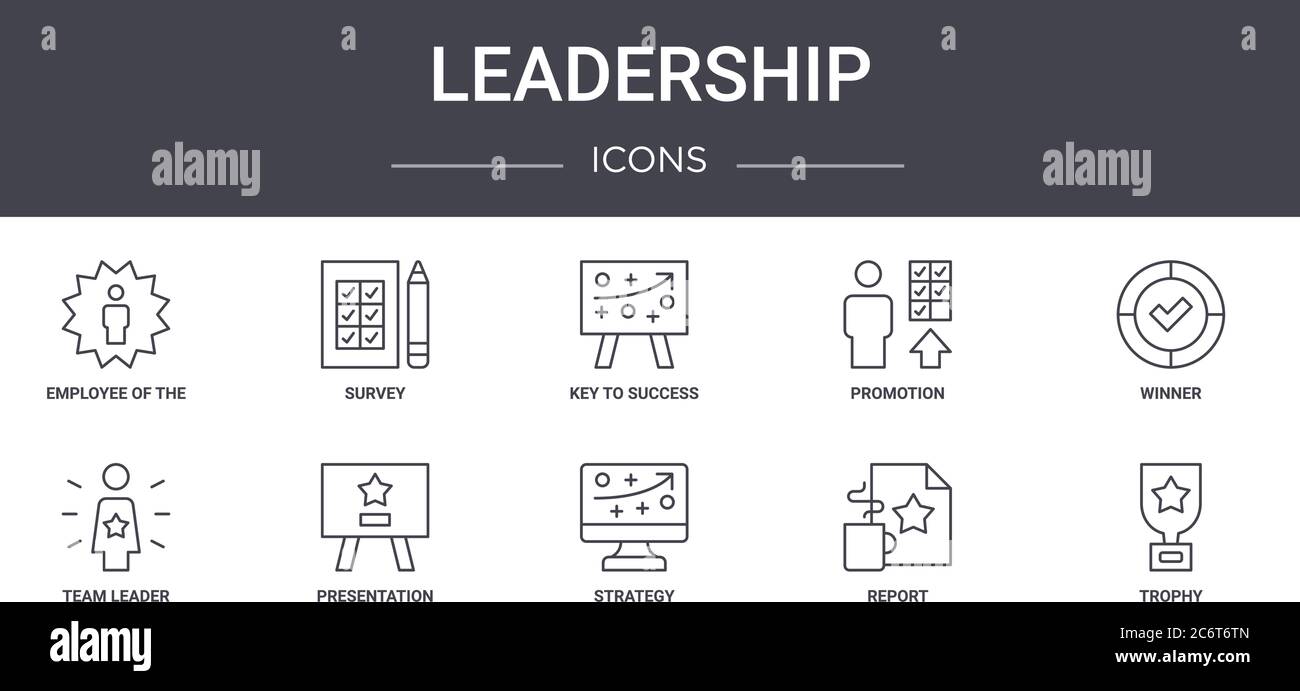 leadership concept line icons set. contains icons usable for web, logo ...