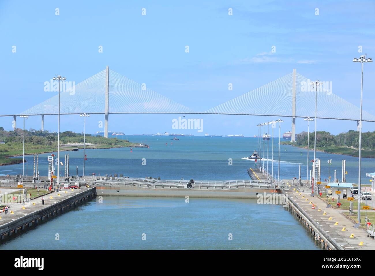 The Panama Canal is an artificial 48-mile (77 km) waterway in Panama ...